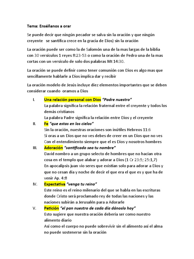 Enseñanos A Orar | PDF | Oración | orador del Señor
