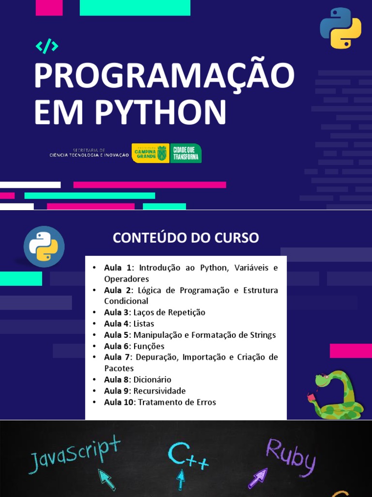 Programação Em Python 6 Pdf Python Linguagem De Programação Algoritmos