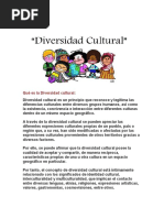 Mapa Conceptual Diversidad Cultural | PDF | Interculturalidad | Educacion Cultural