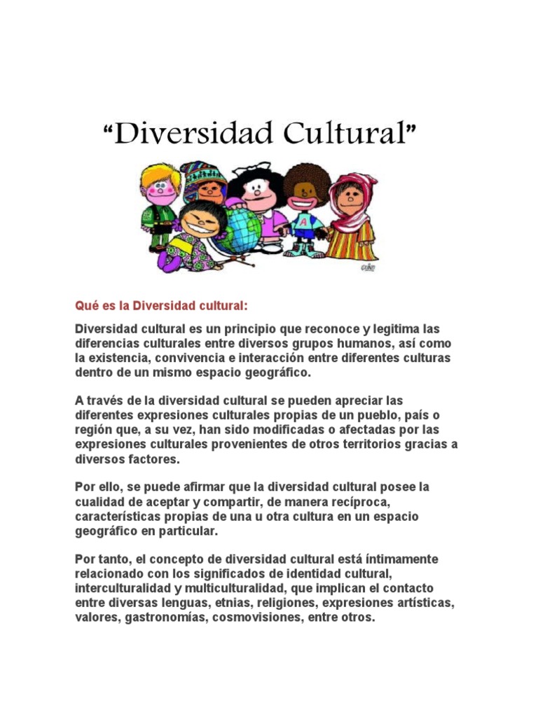 Qué es la Diversidad cultural | PDF