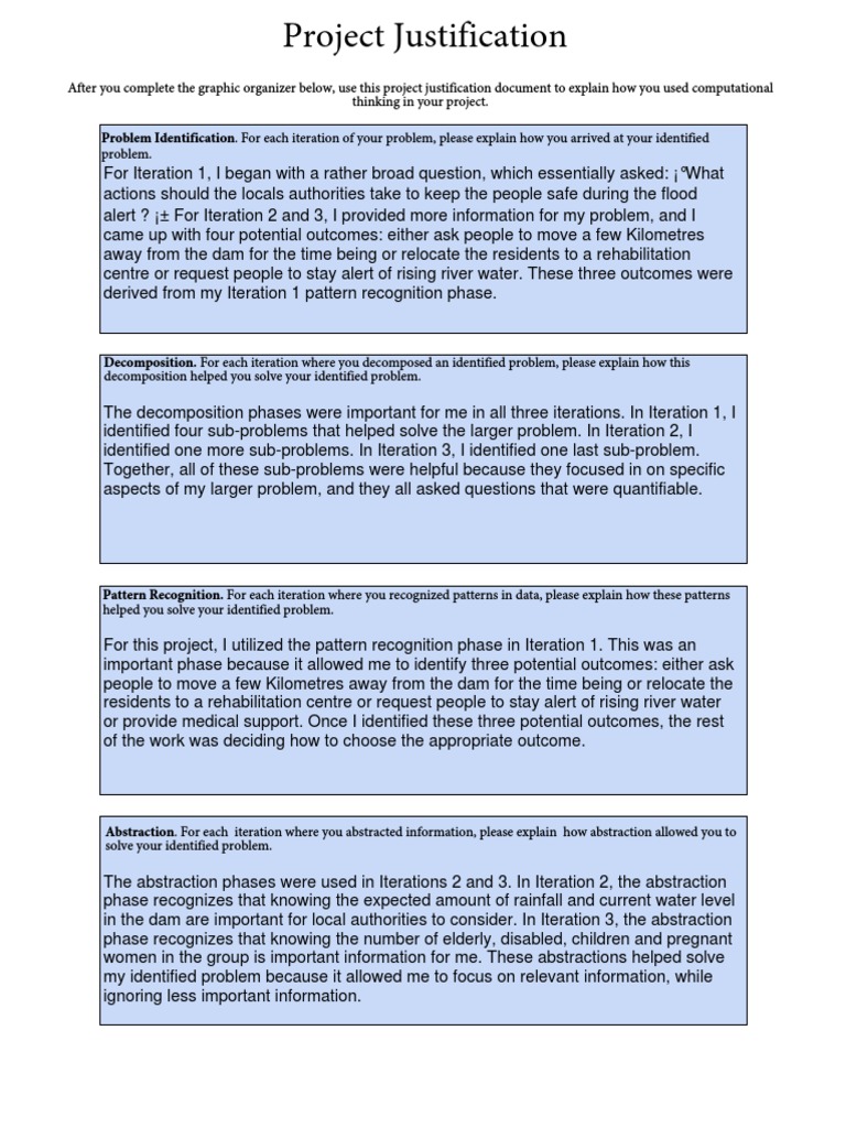Project Justification for Flood Safety | PDF | Information | Water