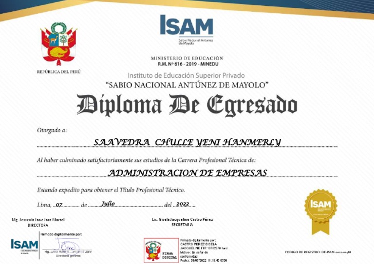 Diploma de Egresado | PDF