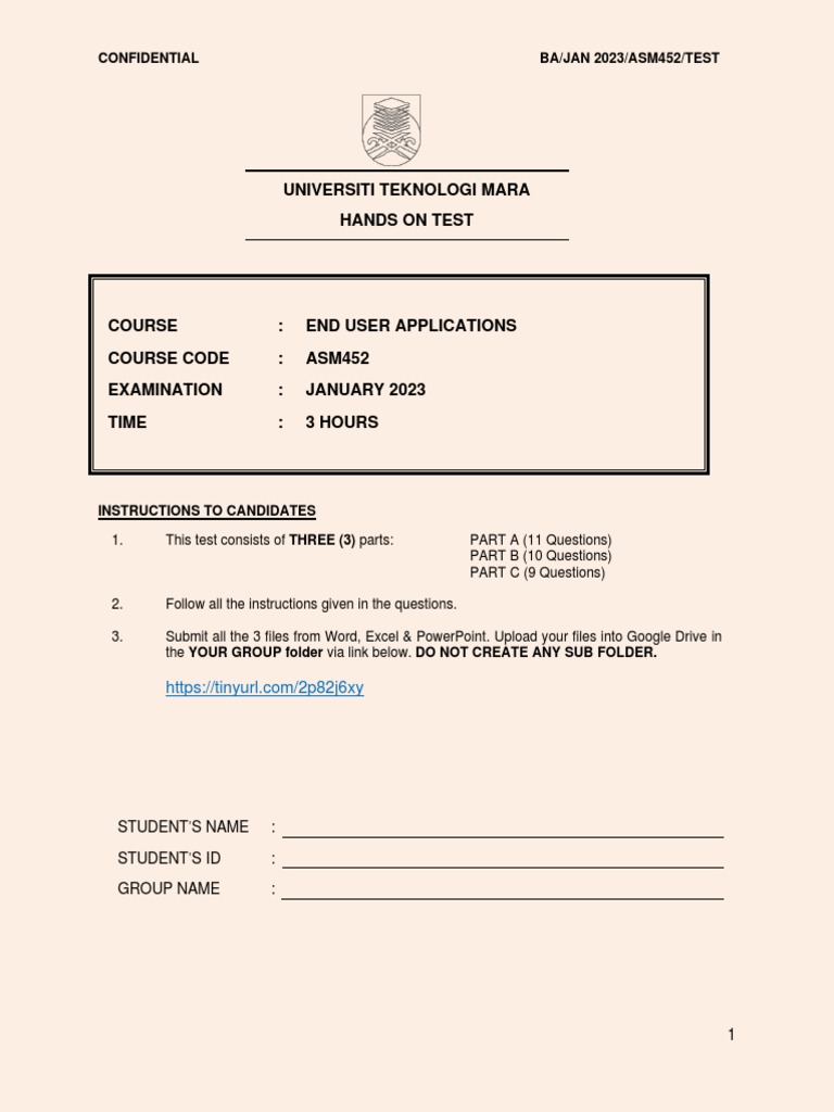 Asm452 Hot October 2022 - Question | PDF | Microsoft Word | Microsoft Excel