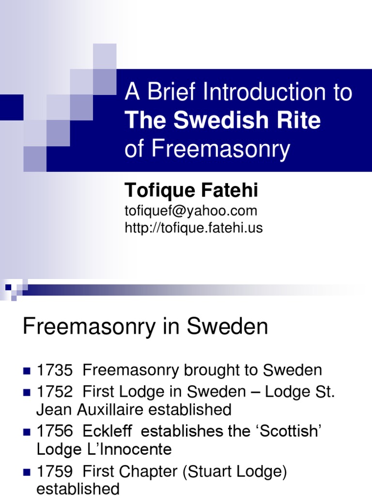 A Brief Introduction To of Freemasonry: The Swedish Rite | PDF