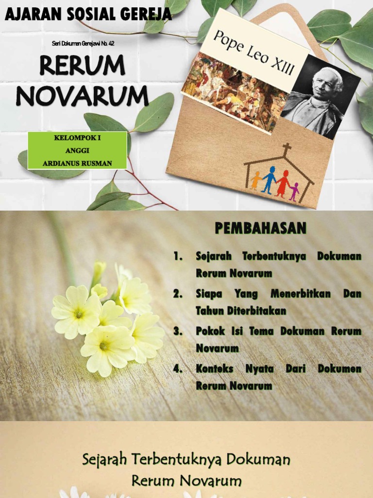 Rerum Novarum: Ajaran Sosial Katolik | PDF