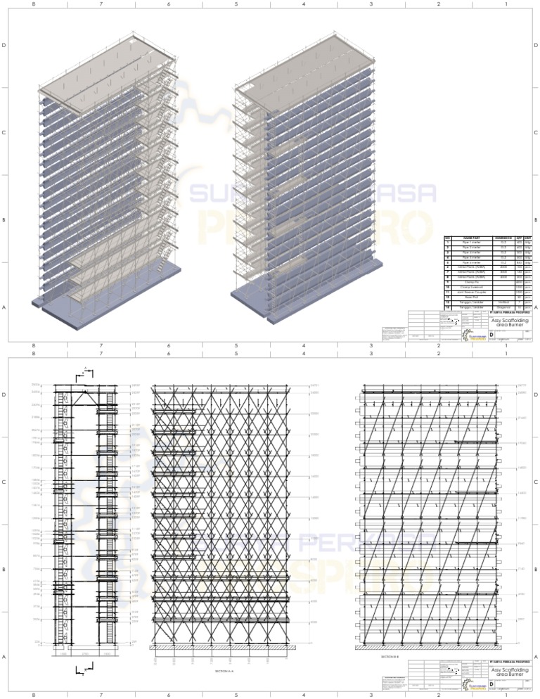 Assy Scaffolding Area Burner | PDF | Mechanical Engineering ...