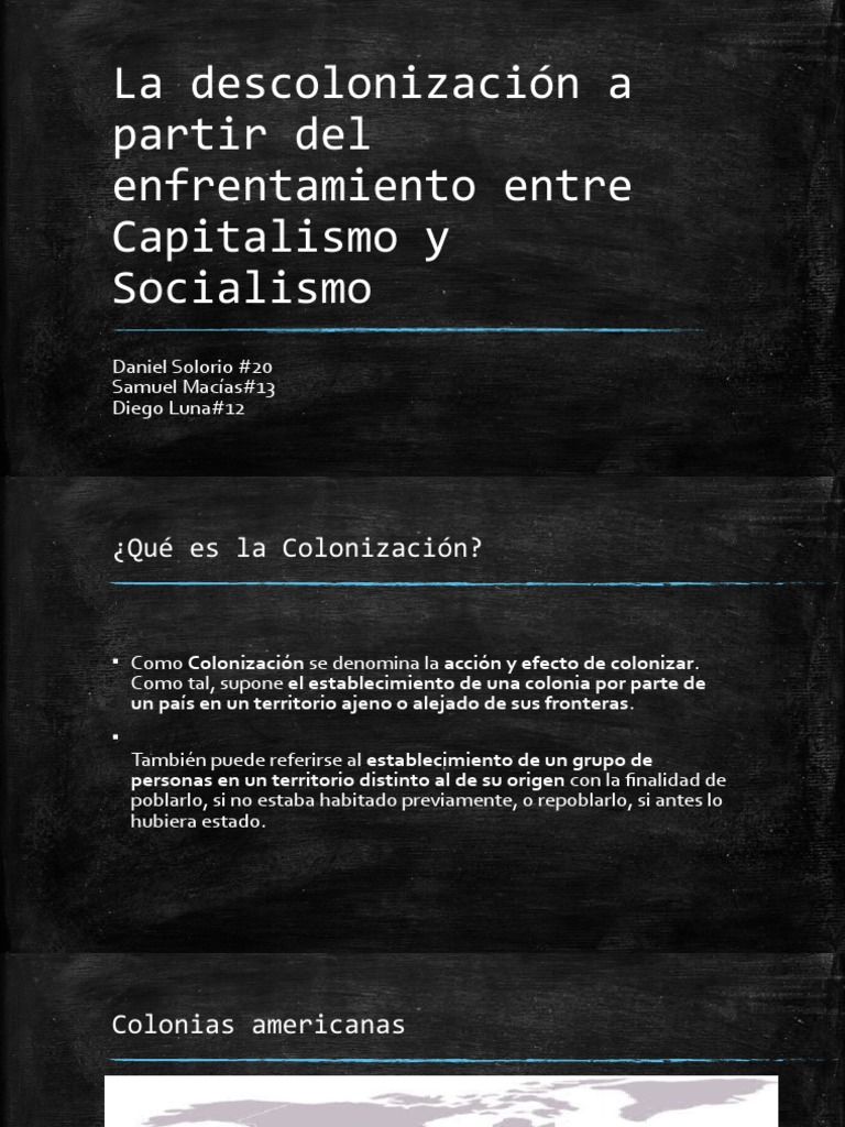 E1 La Descolonización A Partir Del Enfrentamiento Entre Capitalismo y Socialismo | PDF ...