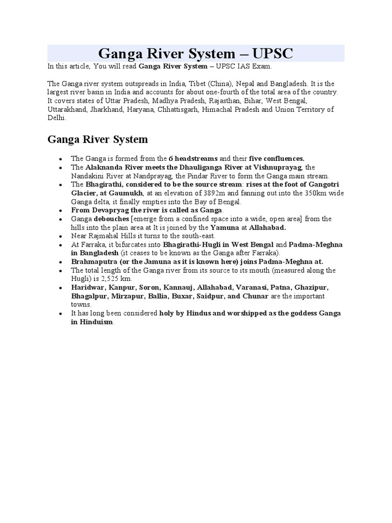 Ganga River System | PDF | Environmental Engineering | Water