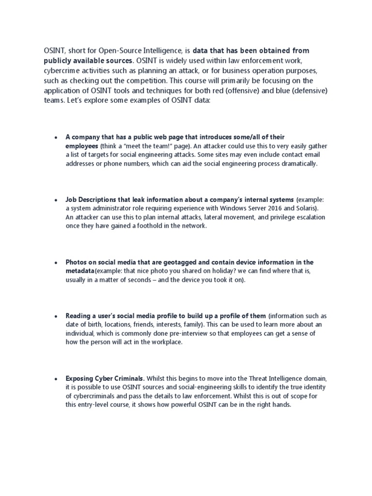 OSINT | PDF | Social Engineering (Security) | Security