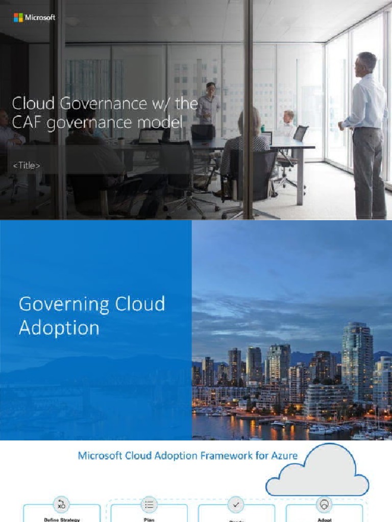 Microsoft Cloud Adoption Framework For Azure Governance Conversation | PDF