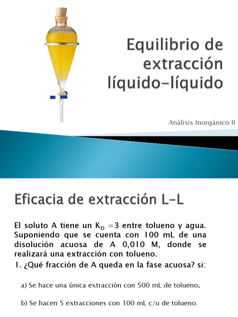 AI2-2022 UNIDAD III Parte 3 Extracción Liq-Liq - Guía | PDF