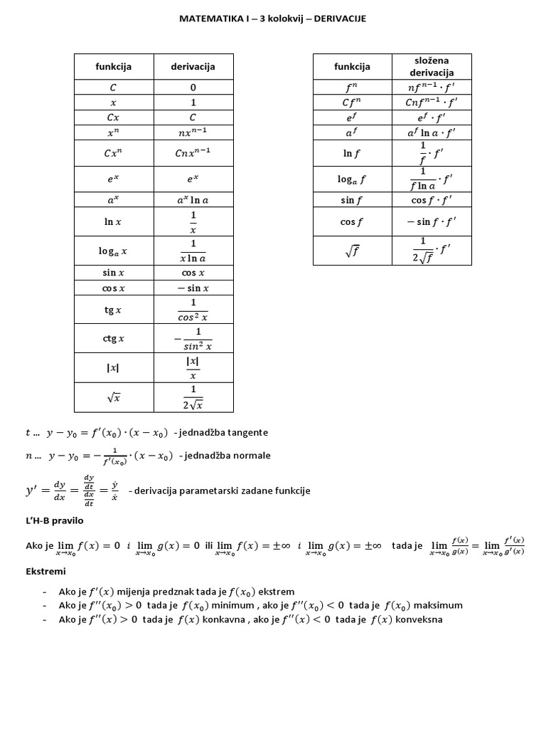 FORMULE I - 3 Kolokvij | PDF