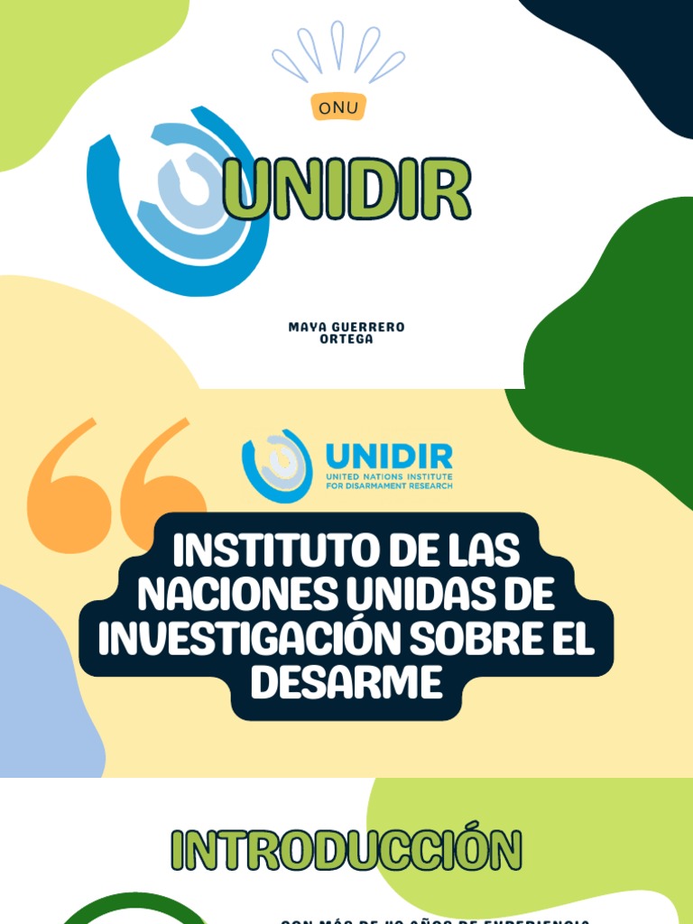 UNIDIR: Investigación sobre Desarme | PDF | Naciones Unidas ...