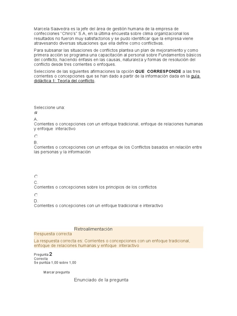 Gestión de Conflictos en Chiro's S.A. | PDF | Evaluación