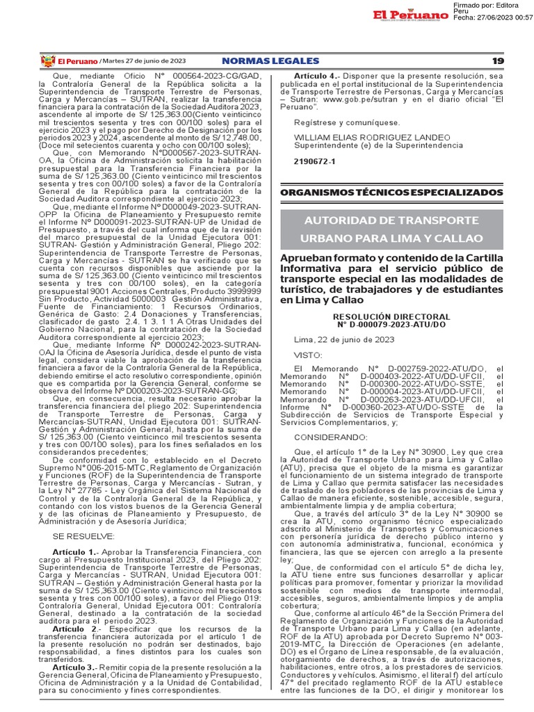 Cartilla Informativa | PDF | Lima | Perú