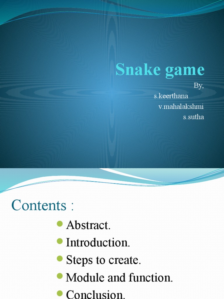 Snake Game | PDF