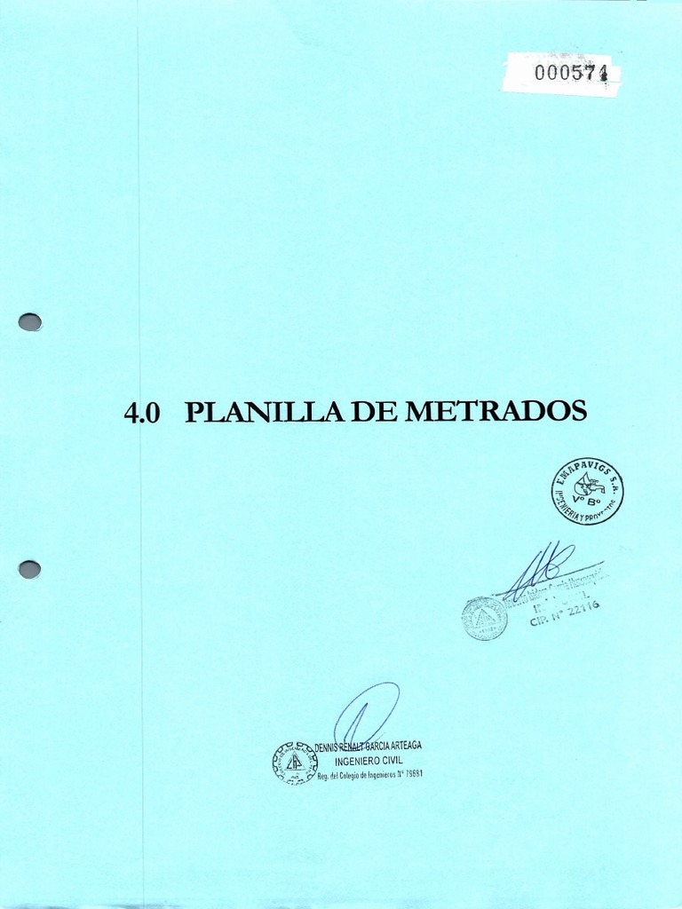 Hoja de Metrados | PDF | Materiales de construcción | Materiales