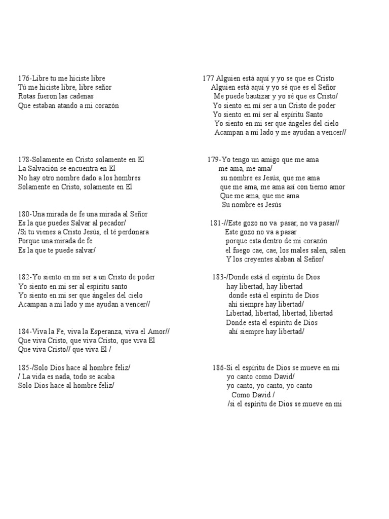 Varios Coros para Imprimir | PDF | Cristo (título) | Amor