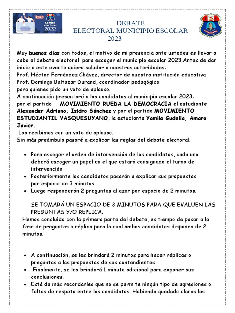 Debate 2023 | PDF | Gobierno