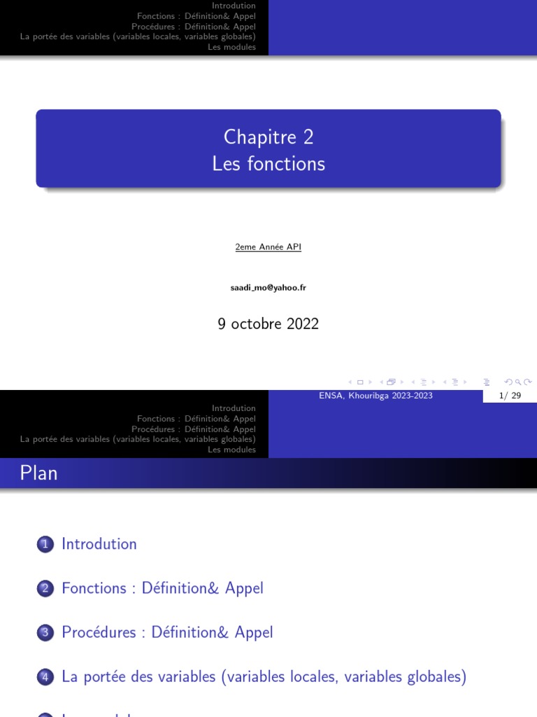 Chap2 Fonctions | PDF | Python (Langage de programmation) | Programmation informatique