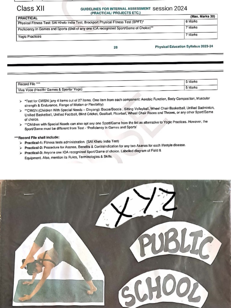 Practical File 2024 Physical Education Class 12 | PDF