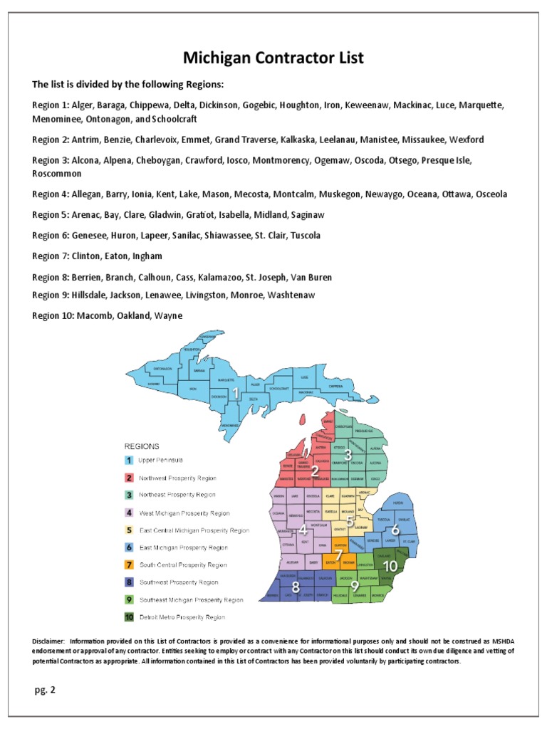 Michigan Contractor Directory by Region | PDF | Lansing | Building ...