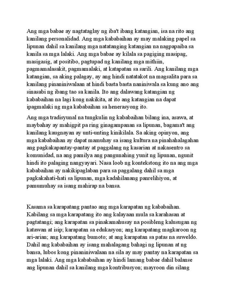 Ang Mga Babae | PDF