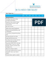 Server Sidework Checklist | PDF | Restaurants | Home