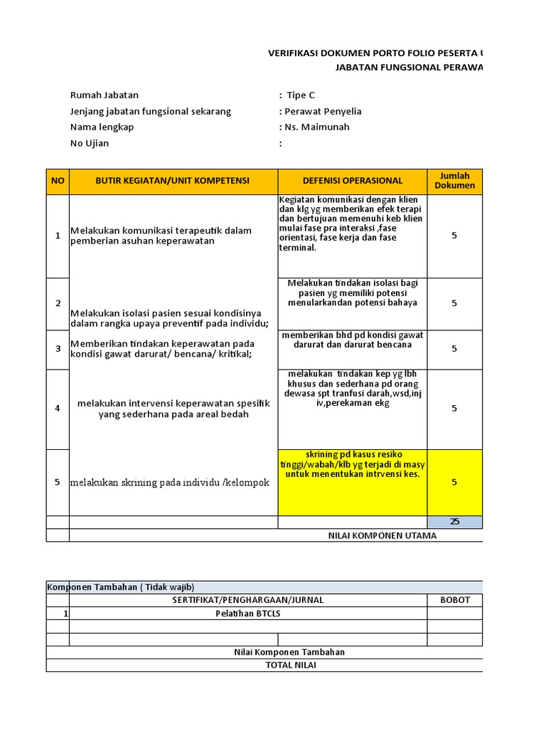 Verifikasi Dok. Portofolio Maimunah | PDF