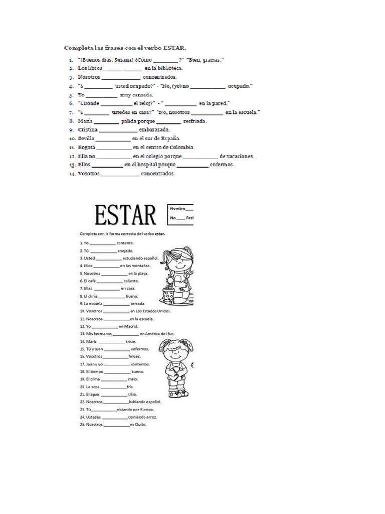 Estar Ejercicios | PDF