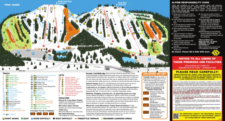 MSLM Trail Map 2022 | PDF | Olympic Sports | Snow