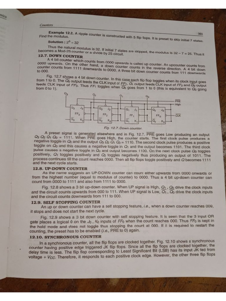 Synchronous and Ring Counter | PDF