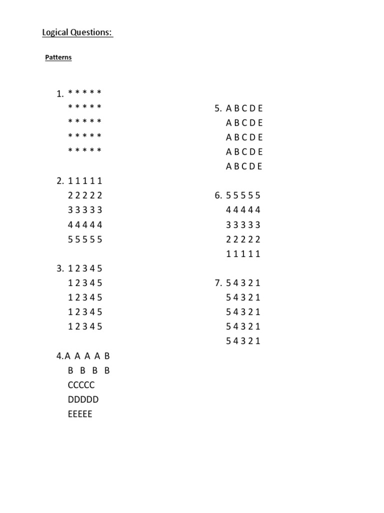 Logical Coding Questions | PDF