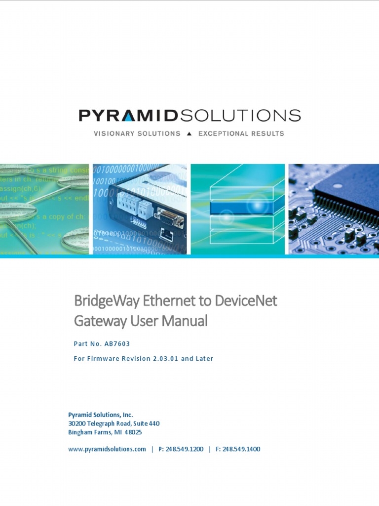 BridgeWay Ethernet to DeviceNet Manual | PDF | Computer Network ...