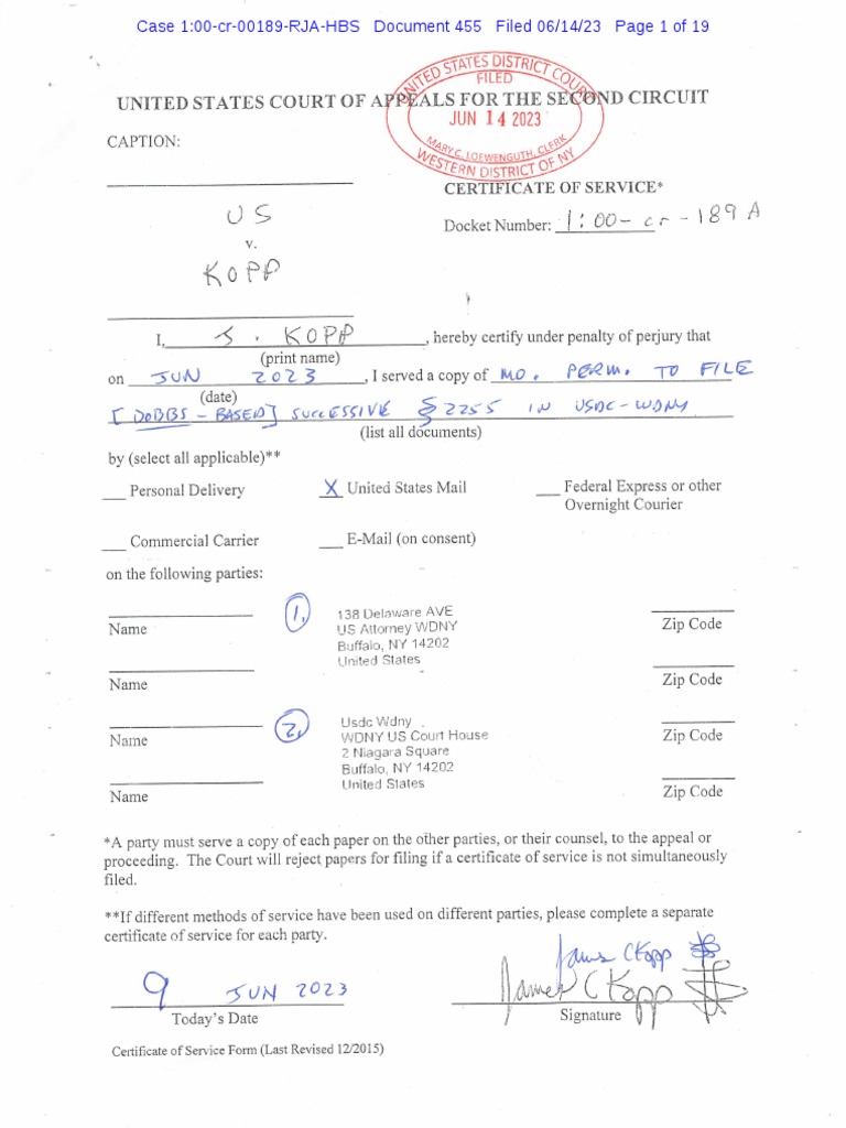 James Kopp Court Filing | PDF