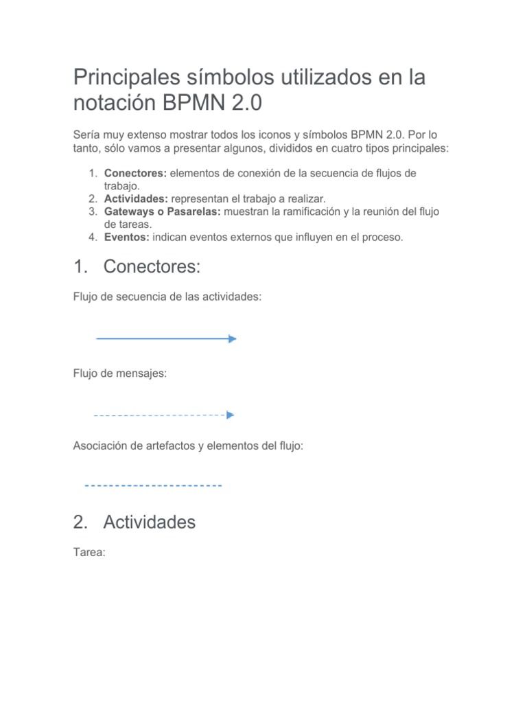 Principales Símbolos Utilizados en La Notación BPMN | PDF | Informática ...