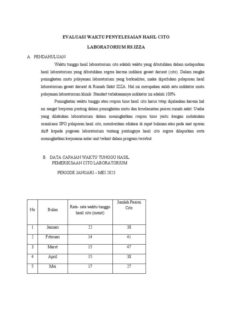 Evaluasi Pemeriksaan Cito | PDF | Sains & Matematika | Komputer