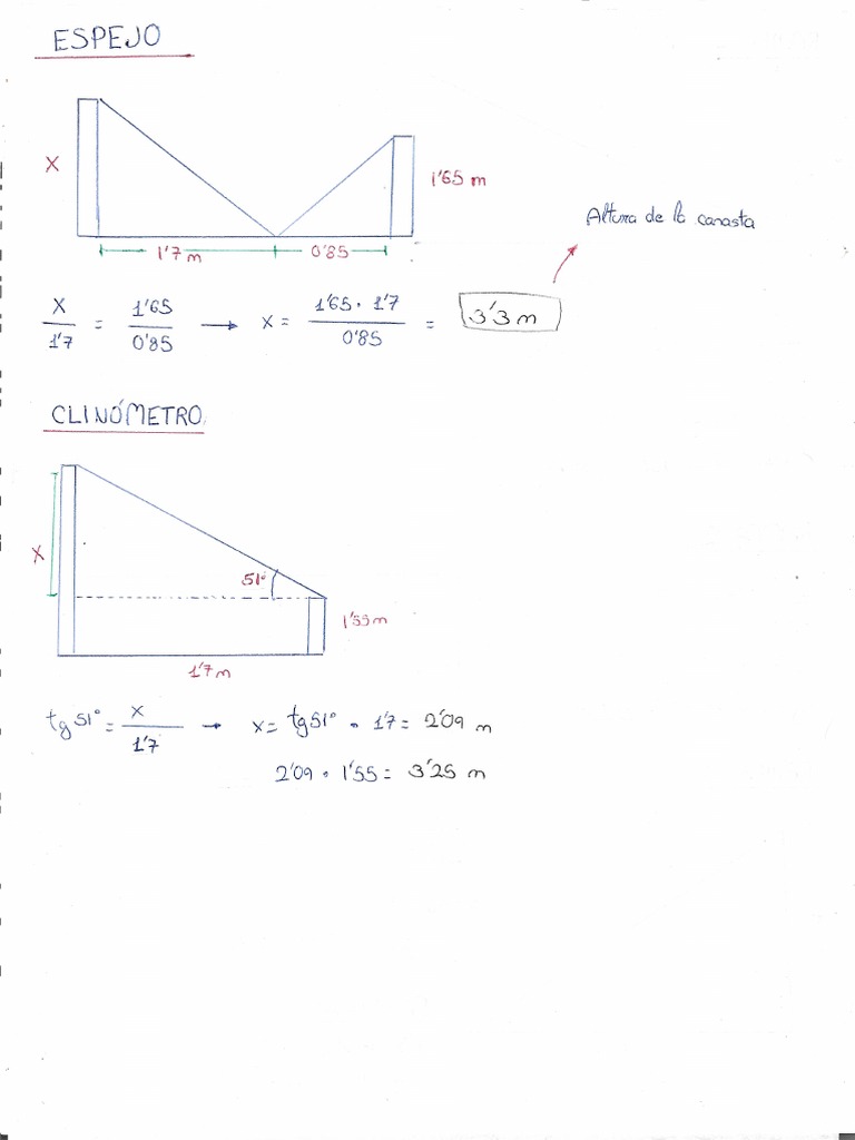 Clinometro Ejercicios | PDF