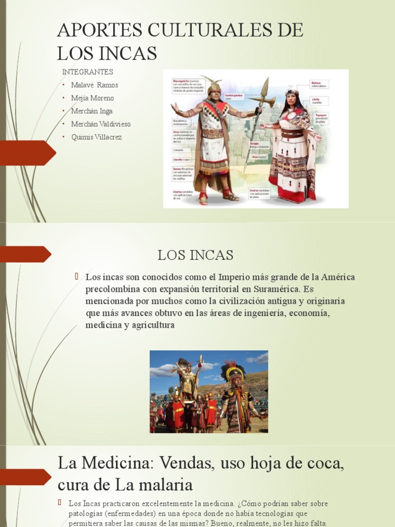 APORTES CULTURALES DE LOS INCAS | PDF | Imperio Inca | Alimentos