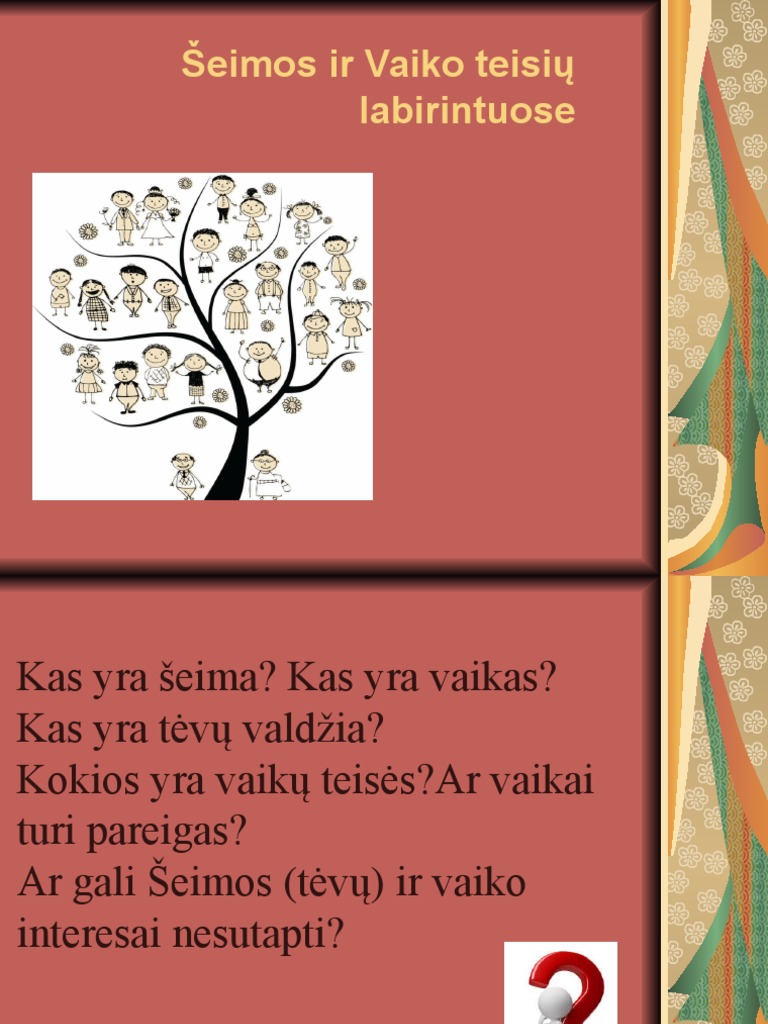 Šeimos Ir Vaiko Teisių Labirintuose | PDF