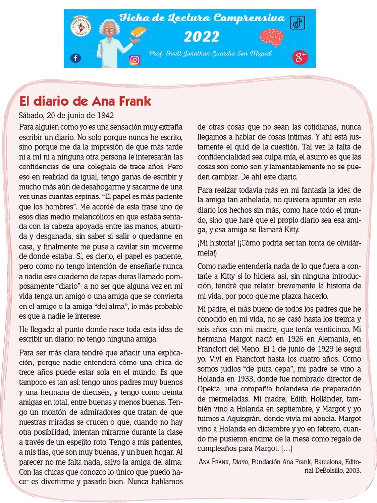 El Diario de Ana Frank | PDF