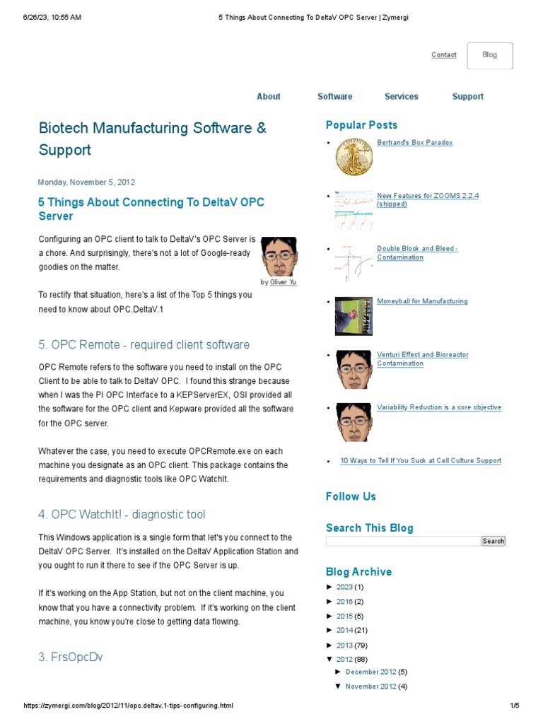 5 Things About Connecting To DeltaV OPC Server | PDF | Client (Computing) | Software