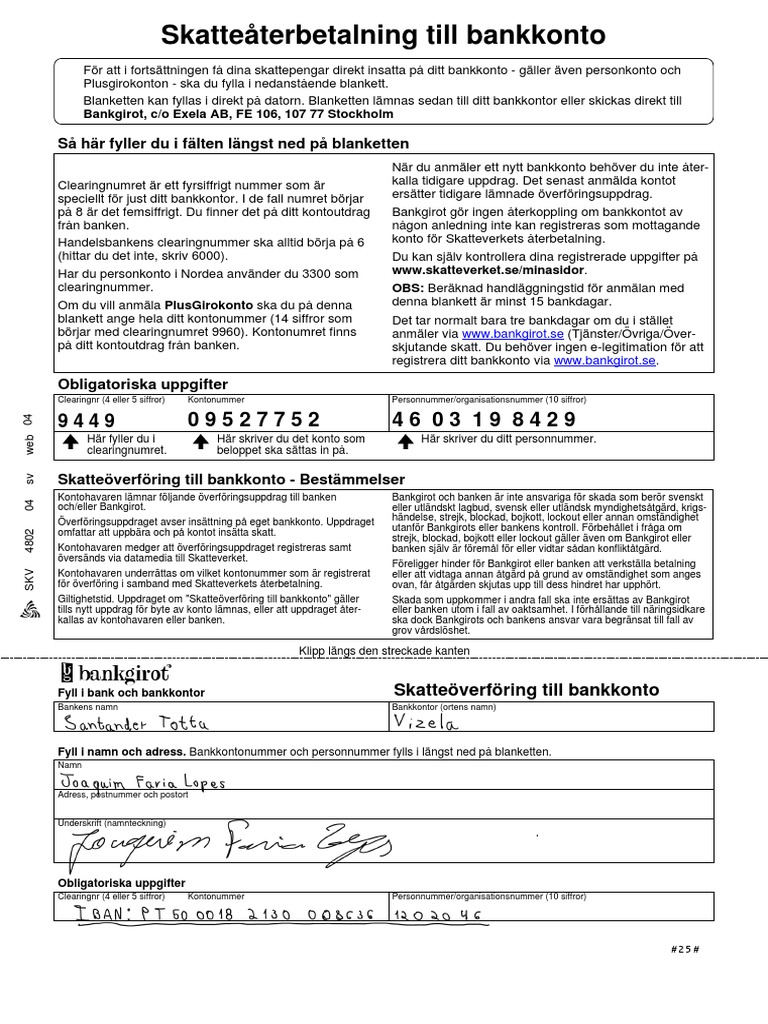 SKV 4802 - 04 - Form-Request Tax Refund To Bank Account - Non ...