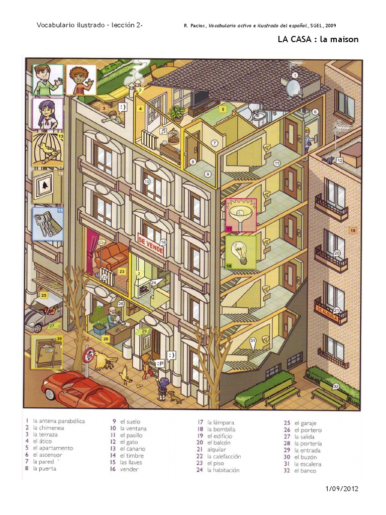 vocabulario_illustrado_lección_2_casa_vivienda | PDF