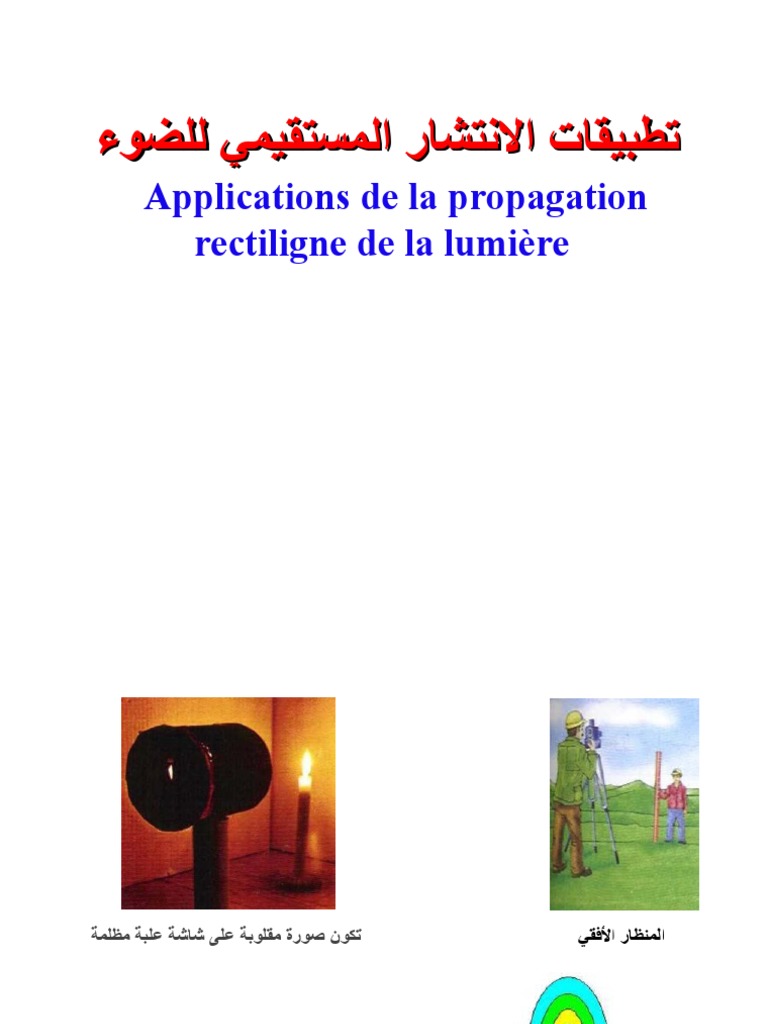 Cour Applications de La Propagation Rectiligne de La Lumiere PPT 2ere ... Cour Applications de La Propagation Rectiligne de La Lumiere PPT 2ere ...