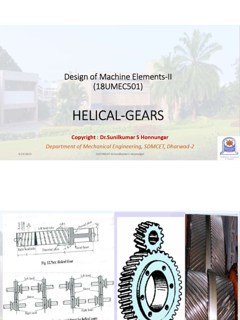 Helical Gear Design Procedure | PDF | Law | Science & Mathematics Helical Gear Design Procedure | PDF | Law | Science & Mathematics
