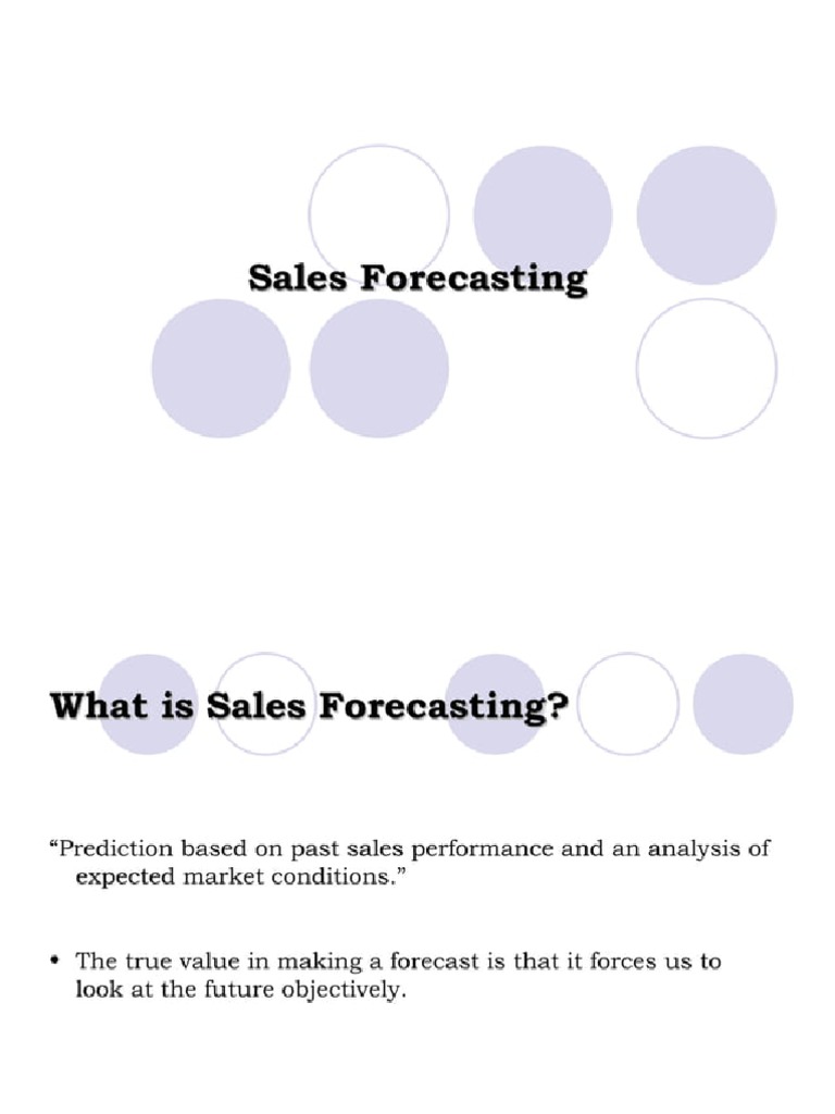 Sales Forecasting | PDF