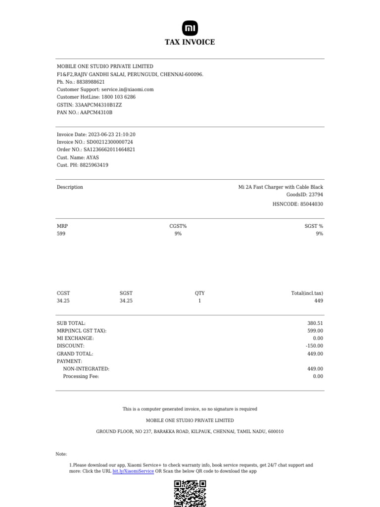 Tax Invoice | PDF | Invoice | Service Industries