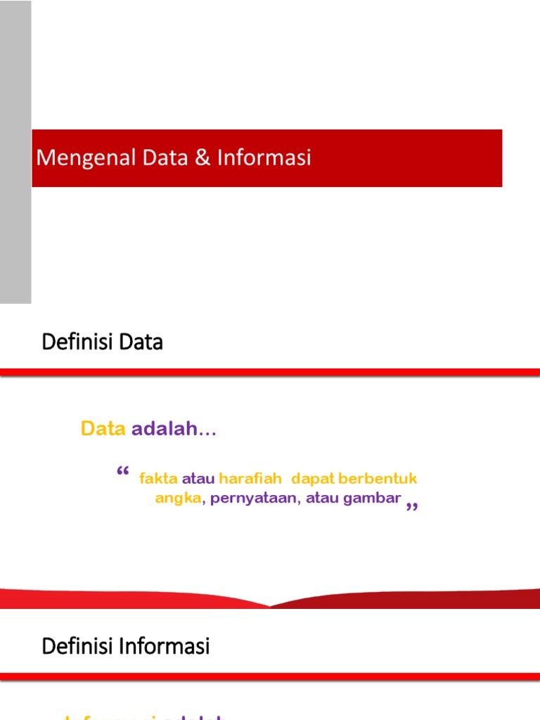 Mengenal Data dan Sistem Informasi | PDF | Pengelolaan Keuangan & Uang