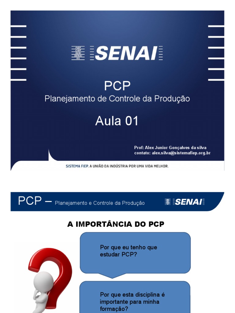 PCP - AULA 1 - Alex | PDF | Máquinas | Máquinas